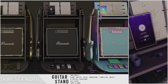 Second Life Marketplace - [Kres] Guitar Stand